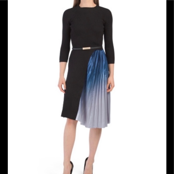 Dalia Macphee | Dresses | Nwt Dalia Macphee Long Sleeve A Line Midi ...
